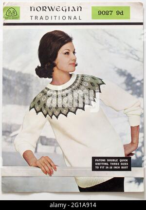 Vintage Knitting Pattern Brochures Stock Photo - Alamy