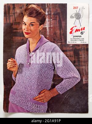 Vintage Knitting Pattern Brochures Stock Photo - Alamy
