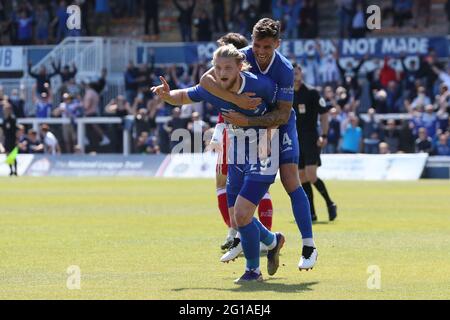 Hartlepool United's Luke Armstrong celebrates scoring their side's ...