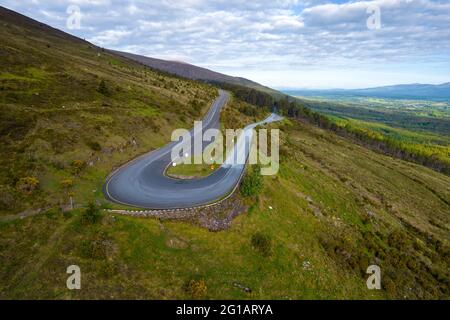 The Vee Pass, a v-shaped turn on the road leading to a gap in the ...