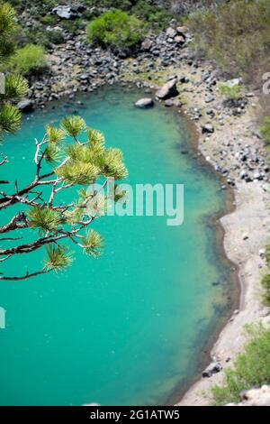Inyo Craters is a young volcanic crater near Mammoth Lakes in Mono ...