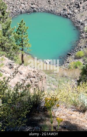 Inyo Craters is a young volcanic crater near Mammoth Lakes in Mono ...