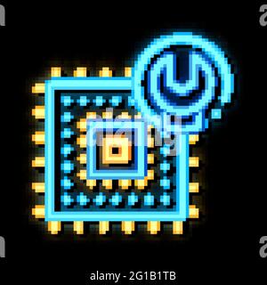 chip repair neon glow icon illustration Stock Vector Image & Art - Alamy