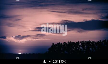 Impressive sunset in atmospheric dark melody mood melancholy - colorful ...