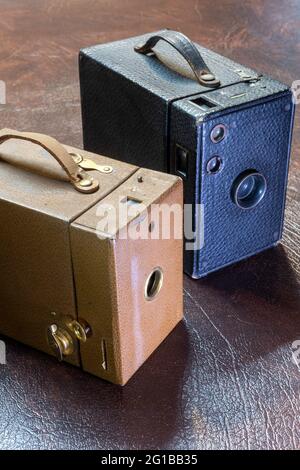 Vintage Eastman Kodak box cameras, USA Stock Photo - Alamy