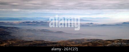 Spectacular drone shot of high resolution high mountain landscapes from ...