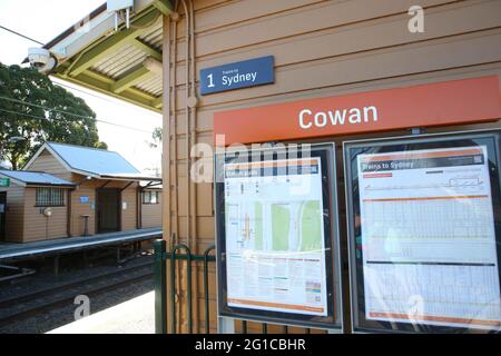 Cowan train station, Cowan, Sydney, NSW, Australia Stock Photo - Alamy