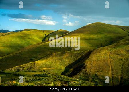 Spectacular drone shot of high resolution high mountain landscapes from ...
