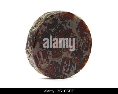 Dry dates round pack isolated on white Stock Photo - Alamy