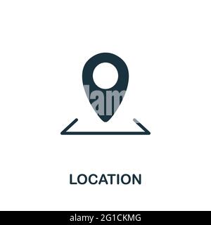 Location icon. Simple element from digital disruption collection. Line Location icon for ...