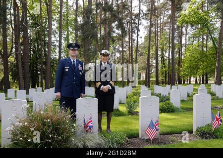 Military Headstones Decorated with Flags for Memorial Day Stock Photo ...