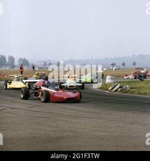 sports, car, formula II, racing car on the race course, 1970s ...