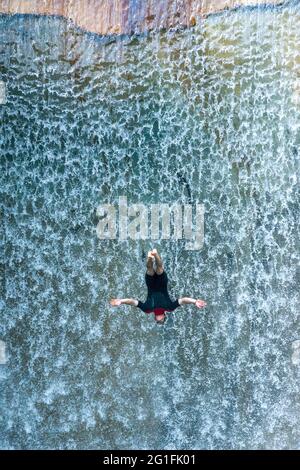 Waterfall at Canada's Wonderland amusement park Stock Photo - Alamy