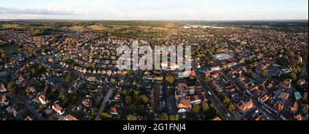 Aerial view of Thatcham in Berkshire Stock Photo - Alamy