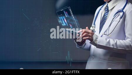 Woman doctor in telemedicine futuristic concept Stock Photo - Alamy