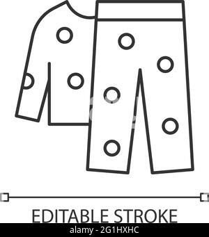 pyjamas vector icon Linear icon. Editable stroke line Stock Vector ...