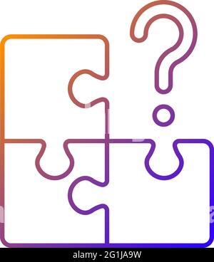 Logic blue gradient concept icon. Thinking process thin line ...