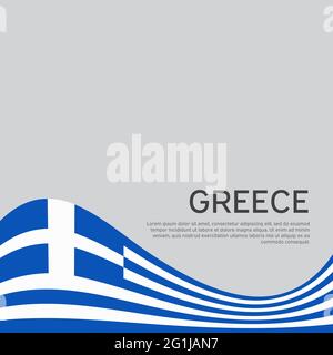 Athens and Greek flag lettering. Flat vector illustration isolated on ...