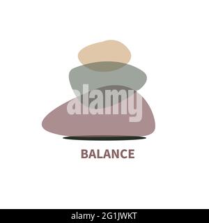 Balance icon. Harmony symbol. Stack of stones. Buddhism concept ...