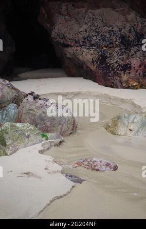 Sea Cave Mine Adit. Wheal Coates, St Agnes, North Cornwall, UK ...
