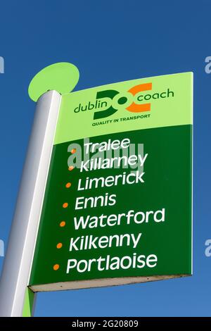 Bus stop sign with route information. Utah, USA Stock Photo - Alamy