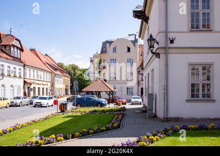 Reszel, Poland - Landmarks in the old town of the medieval city Stock ...