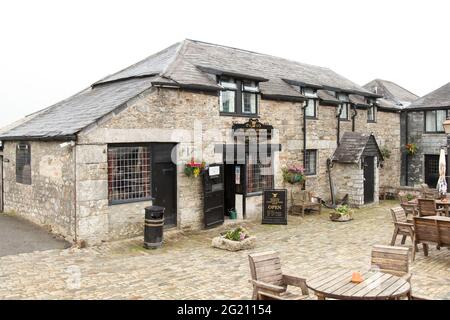 The Jamaica Inn coach house, Smugglers Bar entrance, Bodmin Moor ...
