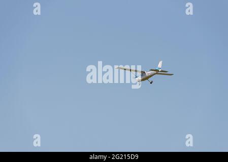 Reims Cessna F172N Skyhawk C172 PH-FLE light aircraft plane flying in ...
