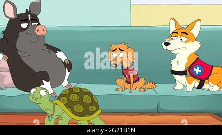 HOUSEBROKEN, from left: Elsa (voice: Clea DuVall), Tabitha (voice ...