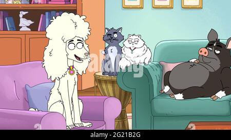 HOUSEBROKEN, from left: The Gray One (voice: Jason Mantzoukas), Chico ...