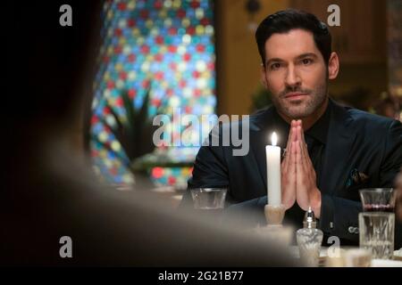 LUCIFER, Tom Ellis, Family Dinner', (Season 5, ep. 509, aired May 28 ...