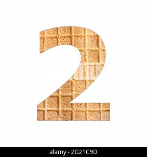 Digit number 6 - Wafer close-up texture Stock Photo - Alamy