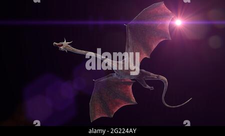 dragon, magical creature flying Stock Photo - Alamy