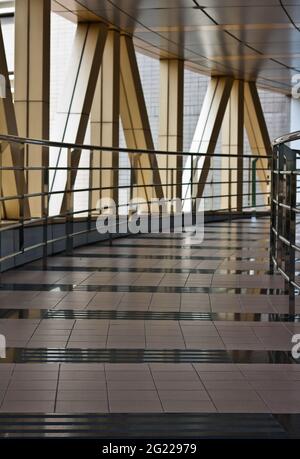 A modern design link bridge between two buildings Stock Photo - Alamy