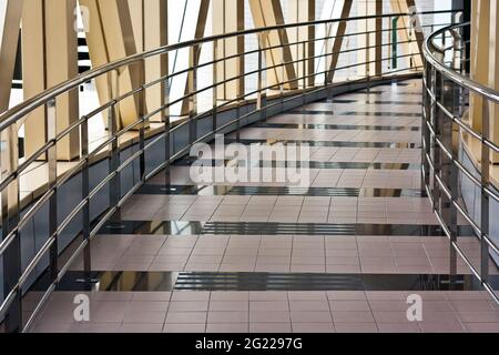 A modern design link bridge between two buildings Stock Photo - Alamy