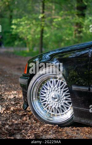 Japan Racing wheels on E36 Stock Photo - Alamy
