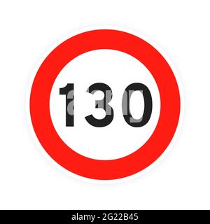 Illustration of Speed limit 120 kmh traffic sign on white background Stock Vector Image & Art ...