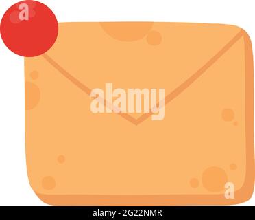Notification with message. Flat style. Vector illustration Stock Vector ...