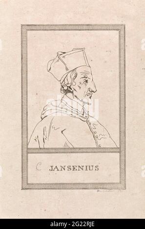 Portrait of Cornelius Jansenius, founder of Jansenism, Abraham Lion ...