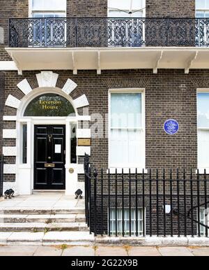 Blue plaque, Sir Harry Ricardo, mechanical engineer, 13 Bedford Square ...