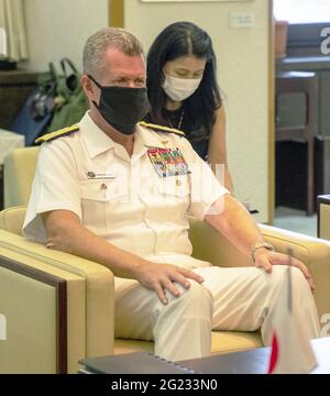 Adm. Samuel Paparo, commander, U.S. Pacific Fleet, met with Sailors ...