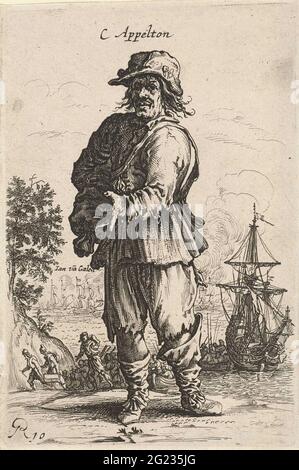 Cartoon on Admiral Appleton, 1653, 1653 - 1654 print Cartoon on the ...
