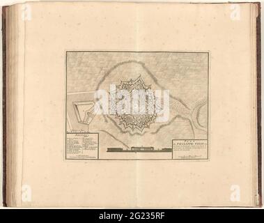Map of Philippeville, 1710; Plan the Philippe-Ville. Map of ...