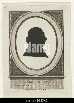 Silhouette portrait of Jacobus de Roy, George Kockers, 1792 print ...