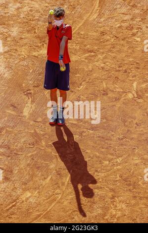 Ball boy during the match at Roland Garros Grand Slam Tournament - Day ...