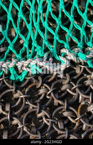 Fishing net with steel chains Stock Photo - Alamy