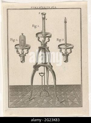 Physics instruments. Display of physical research tools, provided with ...