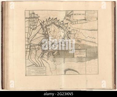 Map of Béthune, 1710, 1710 print Map of the city of Béthune, besieged ...