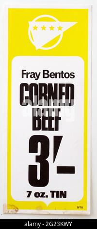 Fray Bentos tin of corned beef. Produce of Brazil Stock Photo - Alamy