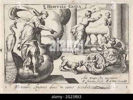 Hercules strangles two snakes in its cradle, The history of Hercules ...